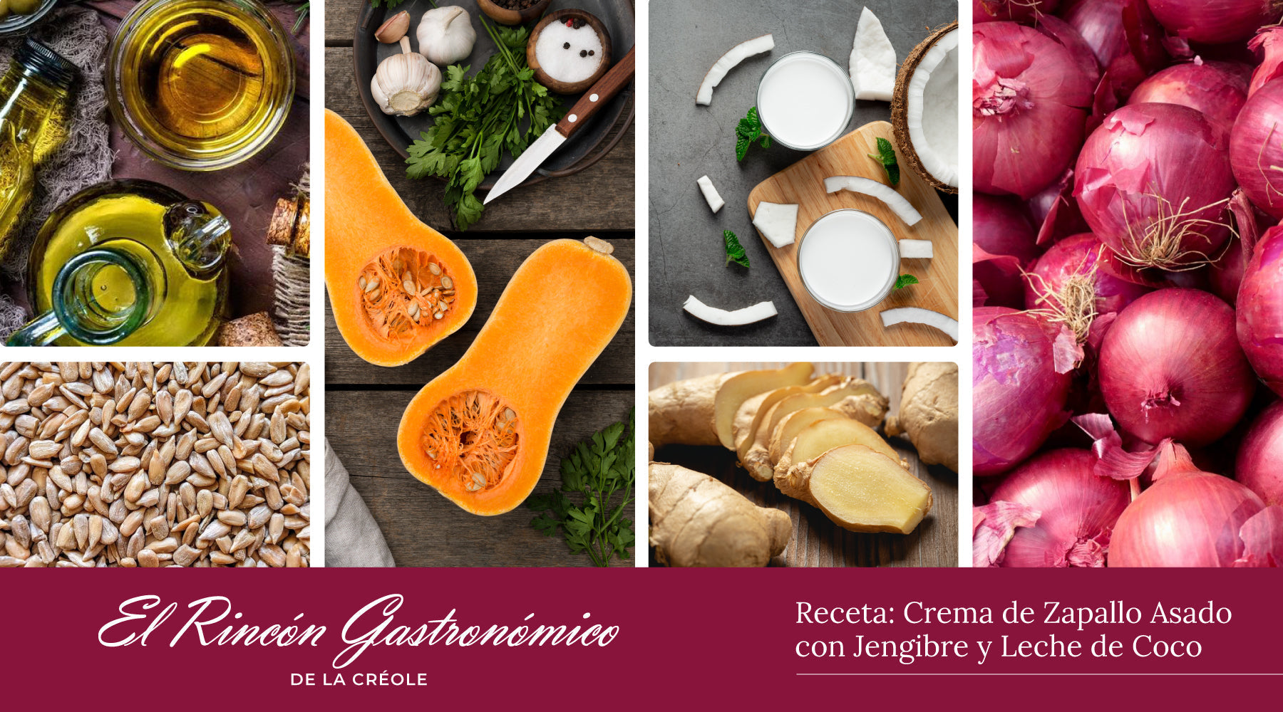 Crema de zapallo asado con jengibre y leche de coco – La Créole